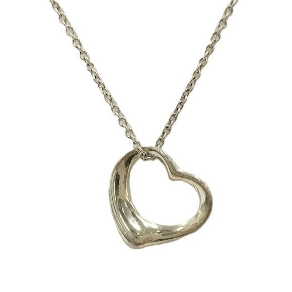 Tiffany & Co. | Jewelry | Tiffany Co Open Heart Silver Necklace Sv925 ...